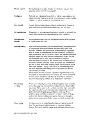 Glossary of insurance_terms a-z | PDF