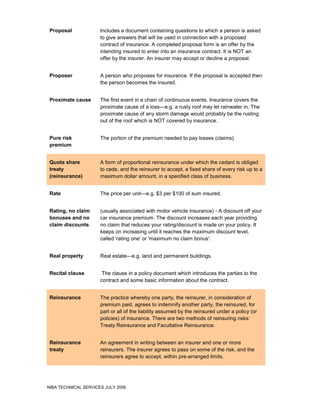 Glossary of insurance_terms a-z | PDF