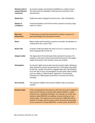 Glossary of insurance_terms a-z | PDF