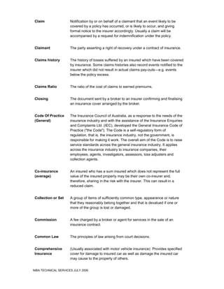 Glossary of insurance_terms a-z | PDF | Motor Insurance | Insurance