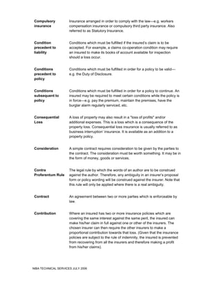 Glossary of insurance_terms a-z | PDF | Motor Insurance | Insurance