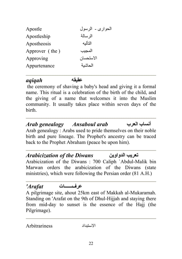 Glossary Of Islamic Terms | PDF