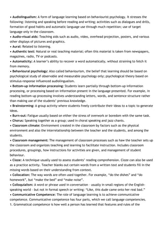 Glossary of language teaching terms and idea1 | DOCX