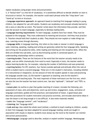 Glossary of language teaching terms and idea1 | DOCX