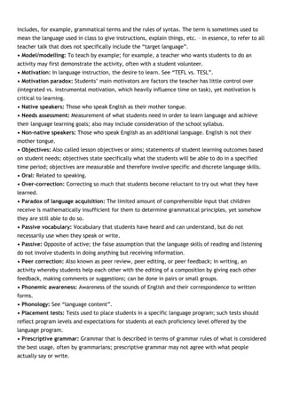 Glossary of language teaching terms and idea1 | DOCX