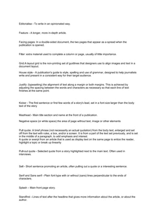 Glossary of magazine and newspaper layout terms | DOCX