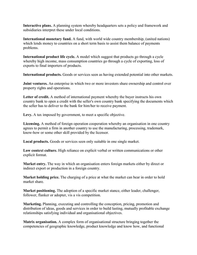 Glossary of marketing terms | DOCX