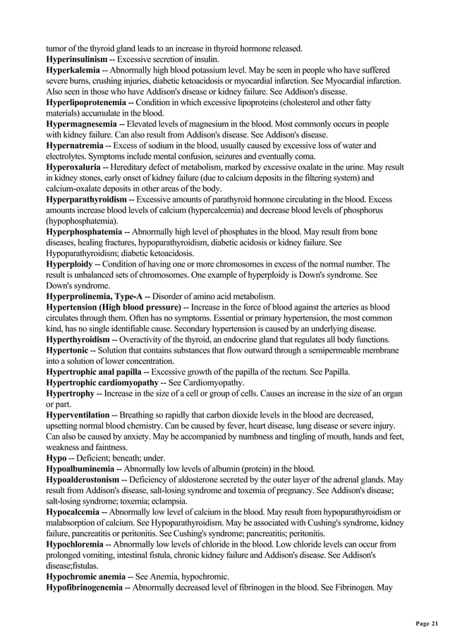 Glossary of medical terms | PDF