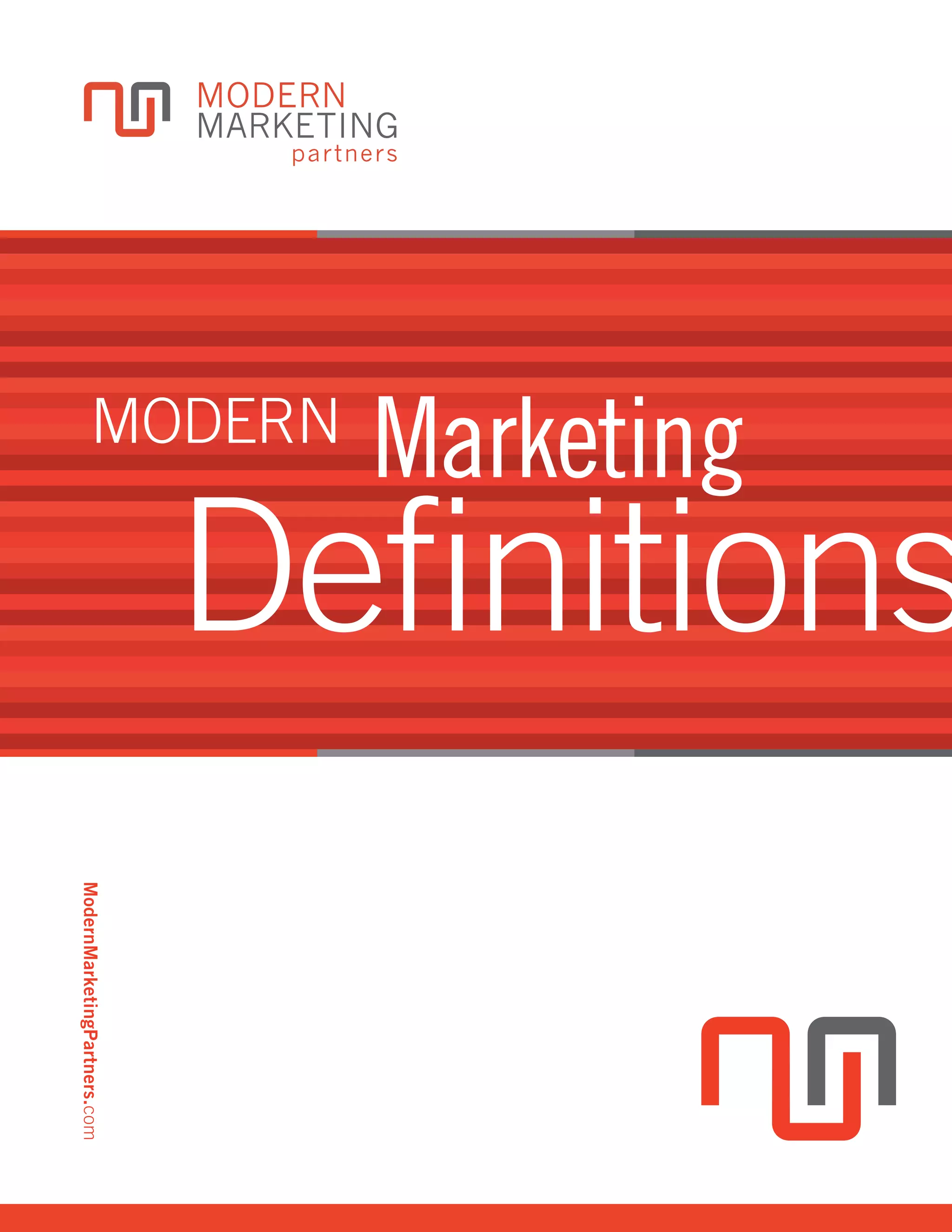 Glossary of Modern Marketing Definitions | PDF