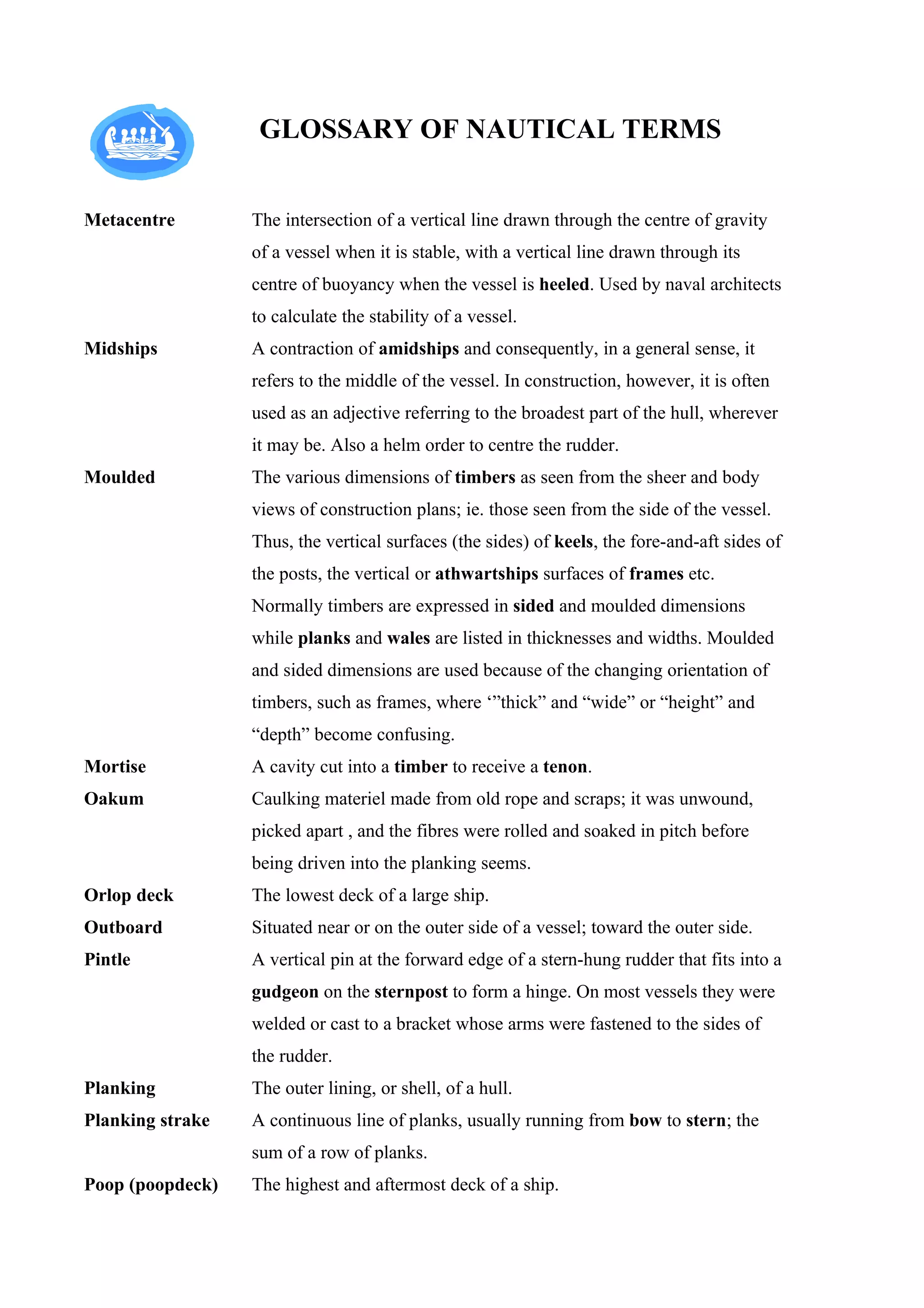 Glossary of Nautical Terms | DOC