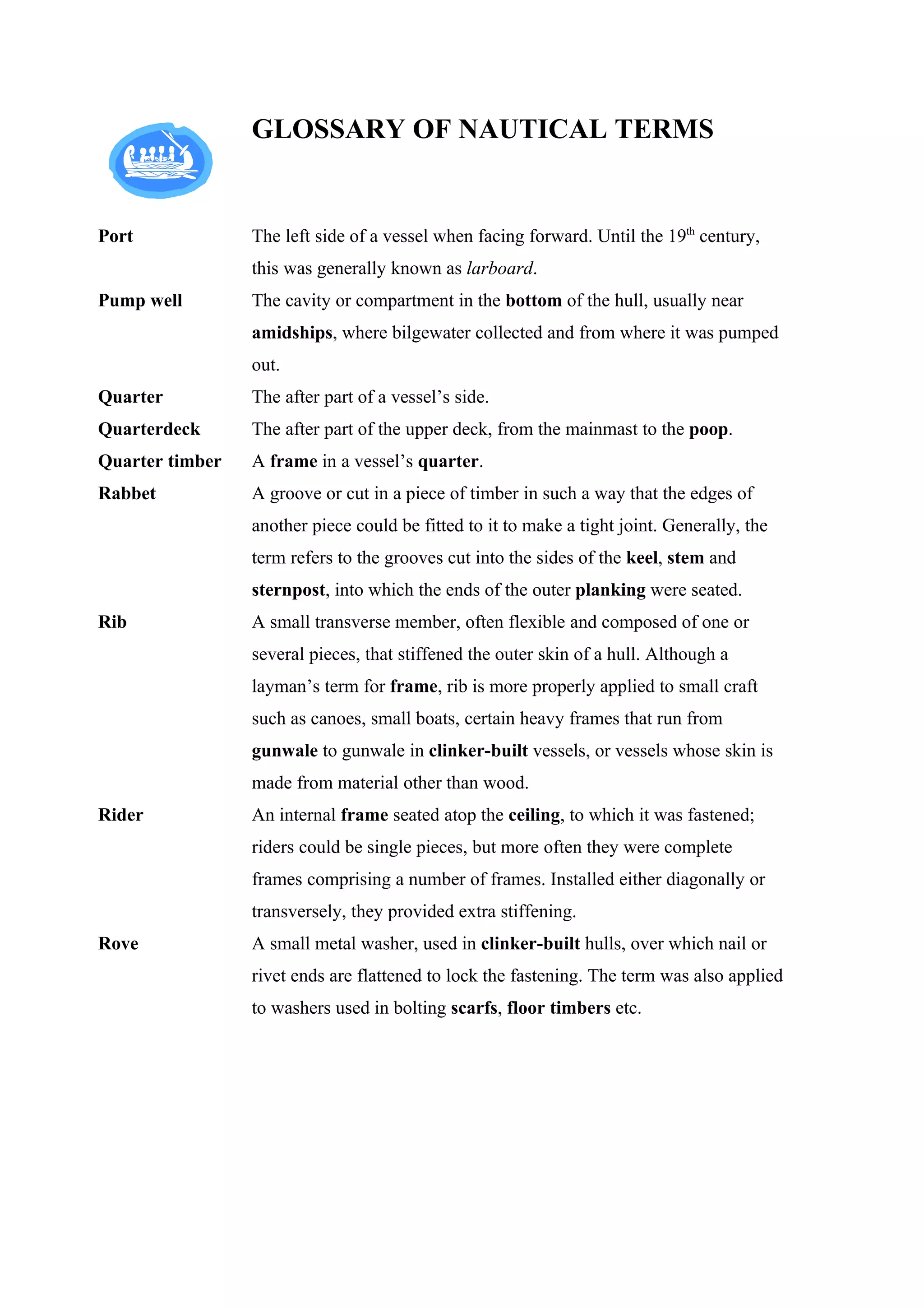 Glossary of Nautical Terms | DOC