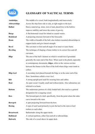 Glossary of Nautical Terms | DOC