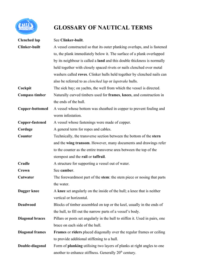 Glossary of Nautical Terms | DOC
