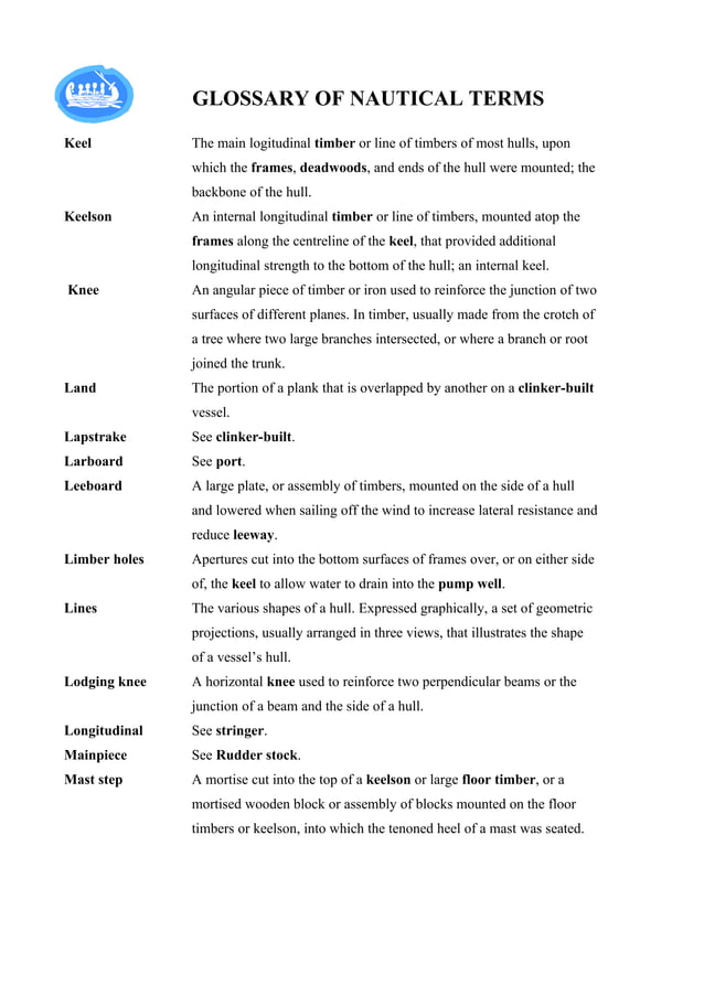 Glossary of Nautical Terms | DOC