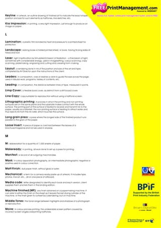 GLOSSARY OF PRINT TERMS IN ENGLISH | PDF
