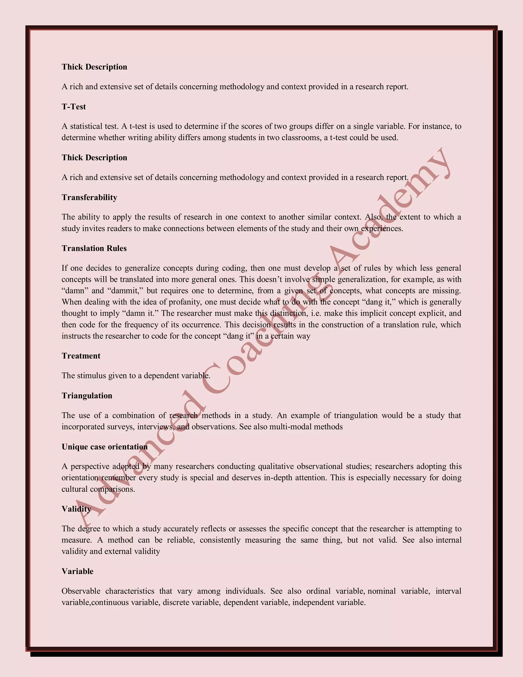 Glossary of Scientific Terms | PDF