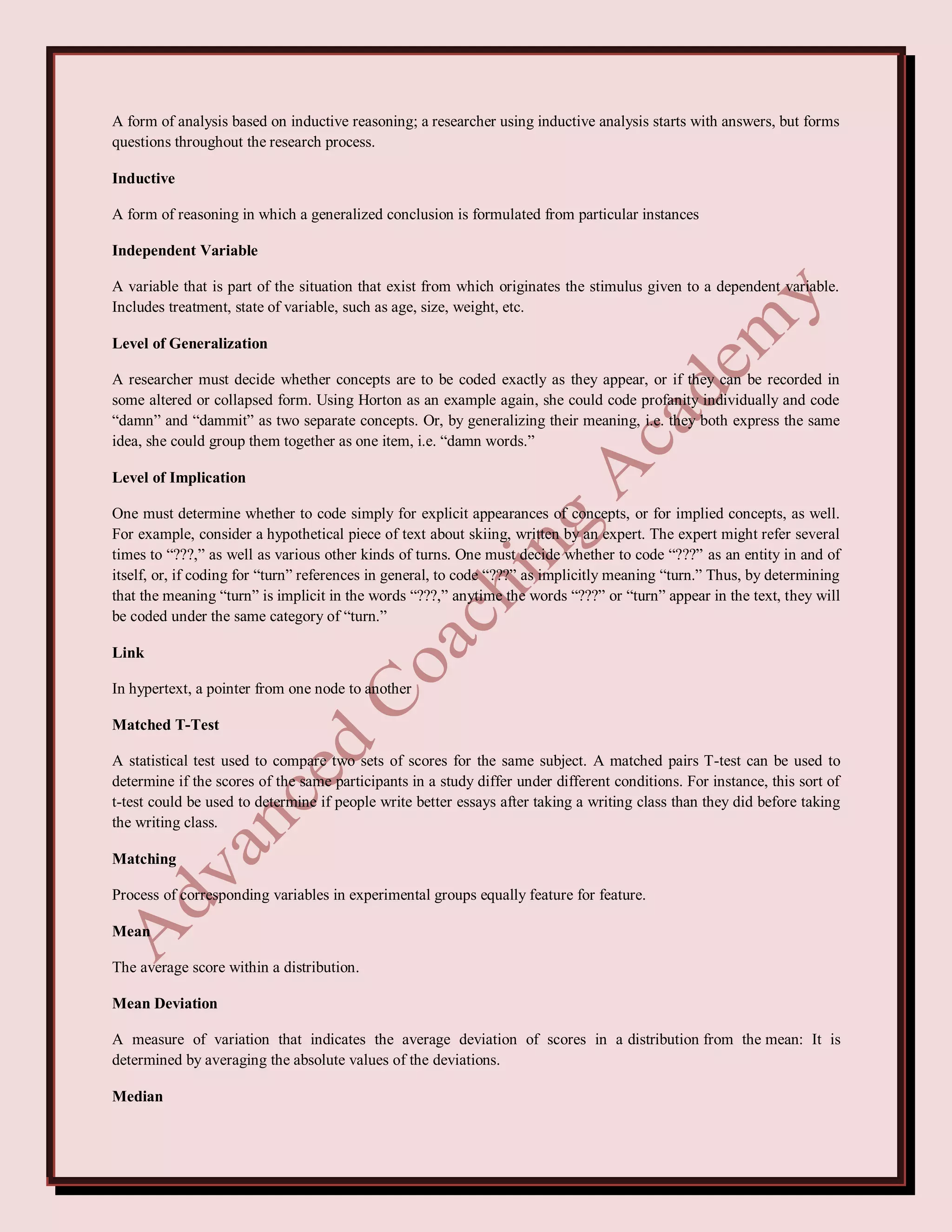 Glossary of Scientific Terms | PDF | Science