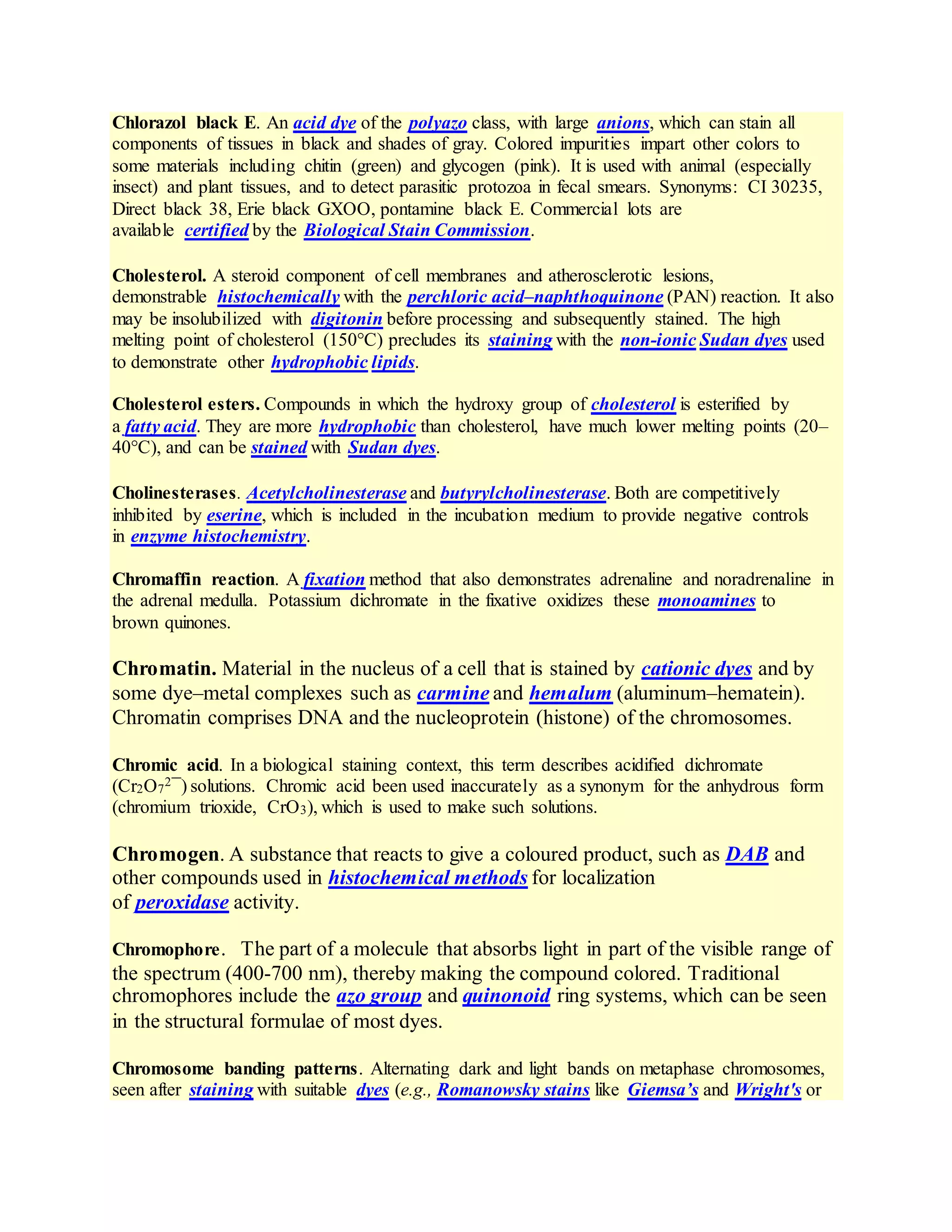 Glossary of staining methods, reagents, immunostaining, terminology and ...