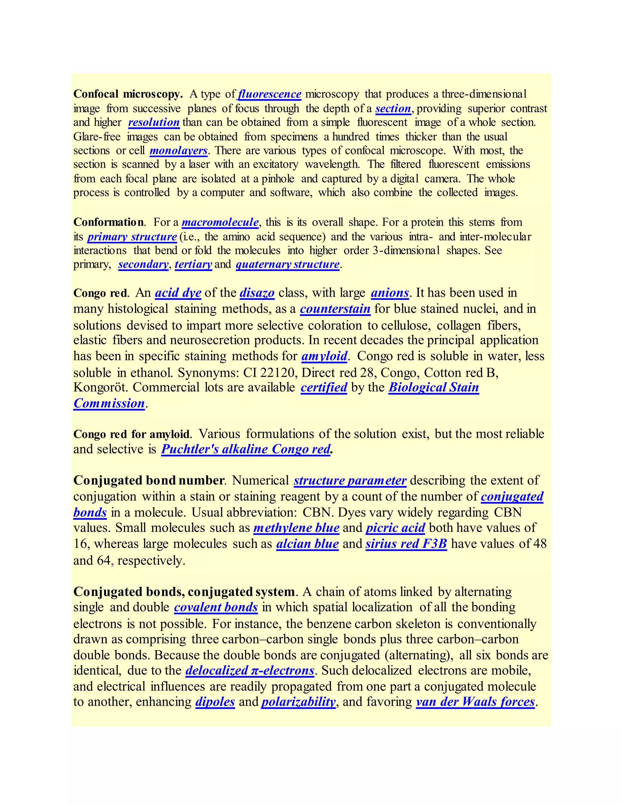 Glossary of staining methods, reagents, immunostaining, terminology and ...