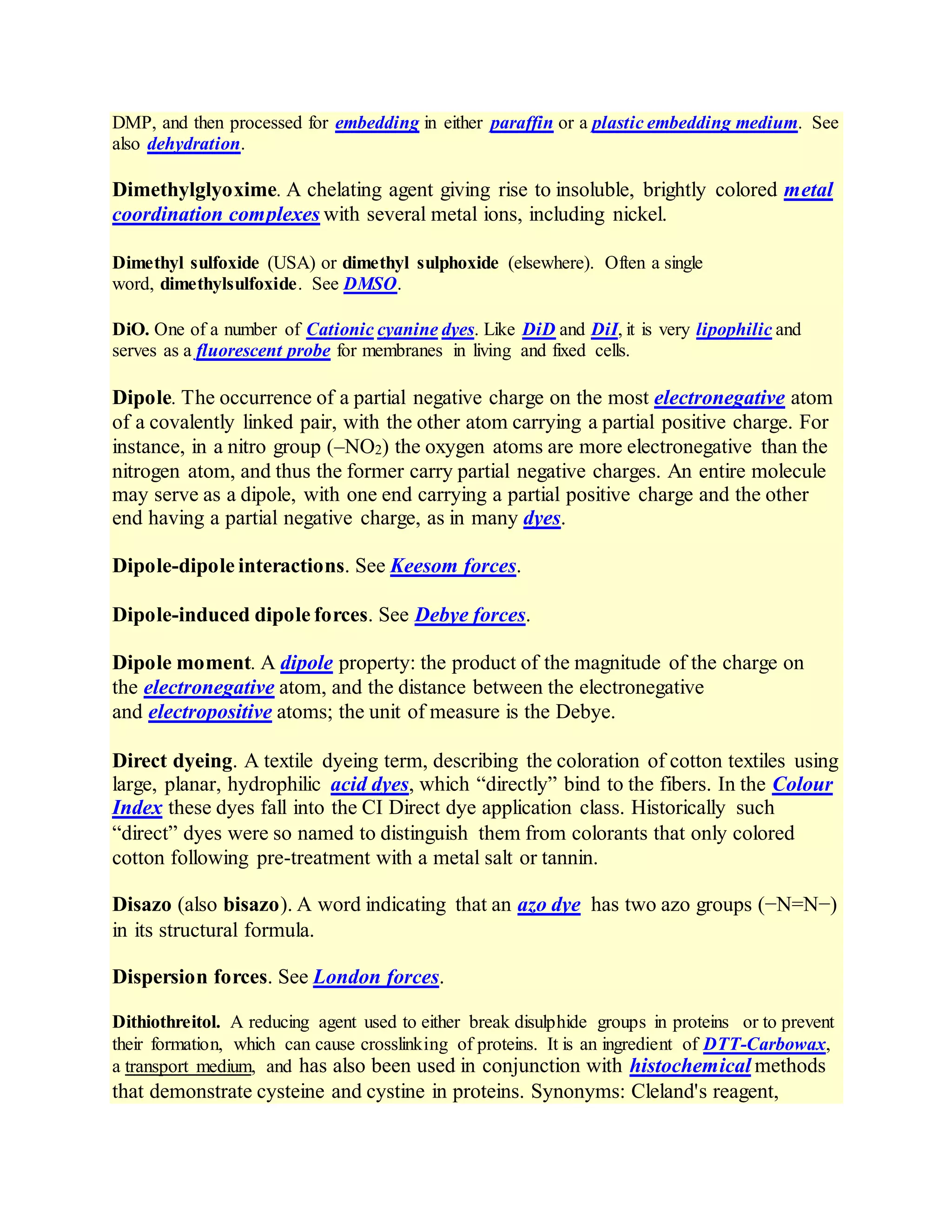 Glossary of staining methods, reagents, immunostaining, terminology and ...