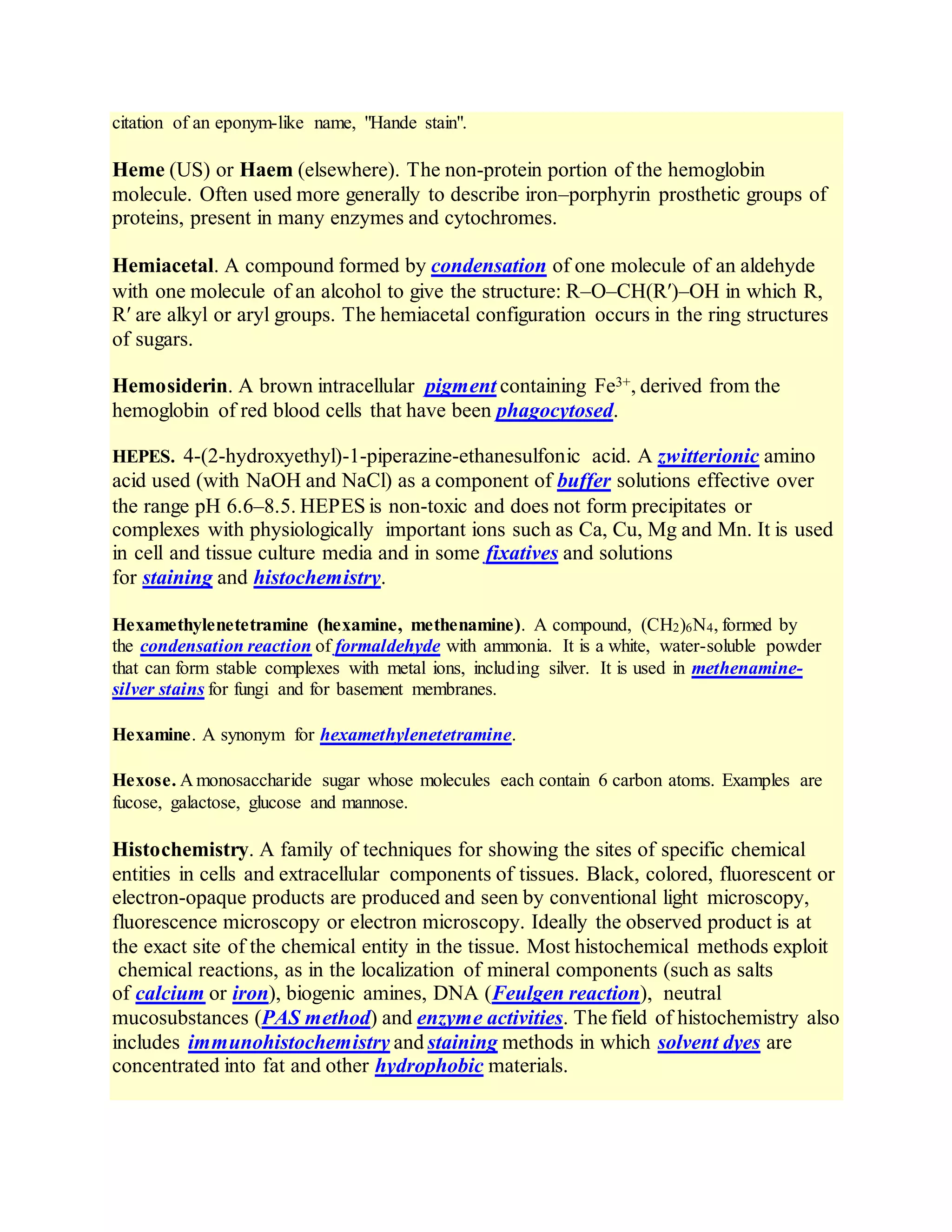 Glossary of staining methods, reagents, immunostaining, terminology and ...