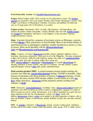 Glossary of staining methods, reagents, immunostaining, terminology and ...
