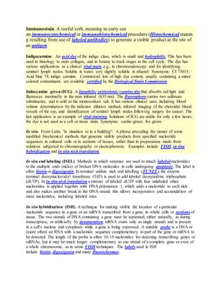 Glossary of staining methods, reagents, immunostaining, terminology and ...