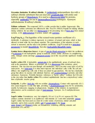 Glossary of staining methods, reagents, immunostaining, terminology and ...