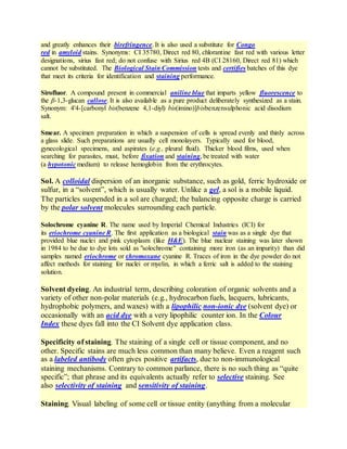 Glossary of staining methods, reagents, immunostaining, terminology and ...