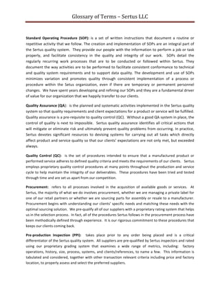 Sourcing and Procurement: Glossary of Terms | PDF
