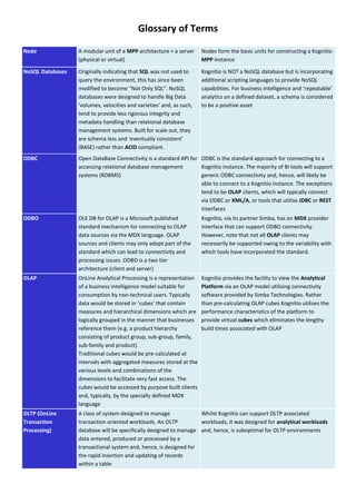 Big Data Glossary of terms | PDF