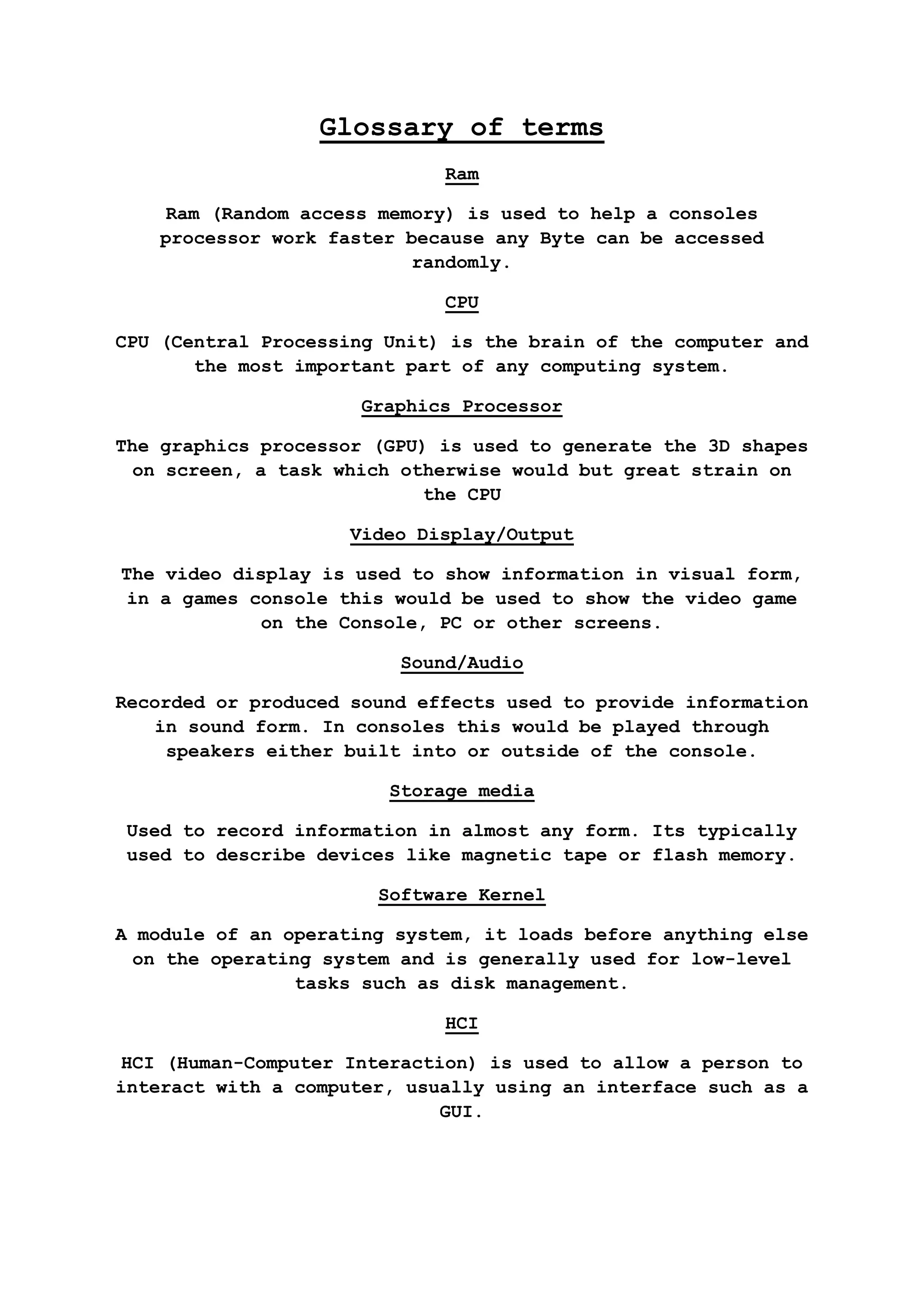 Glossary of terms | PDF