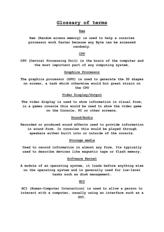 Glossary of terms | PDF