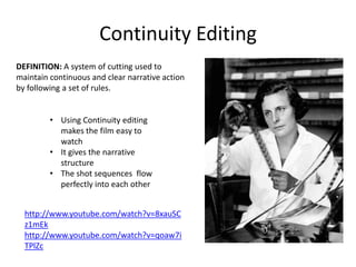 Glossary of terms-editing techniques | PPT