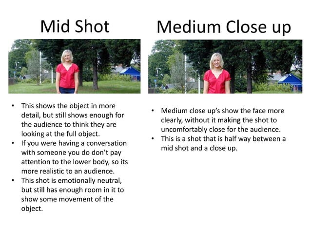 Glossary of terms- shot types | PPT