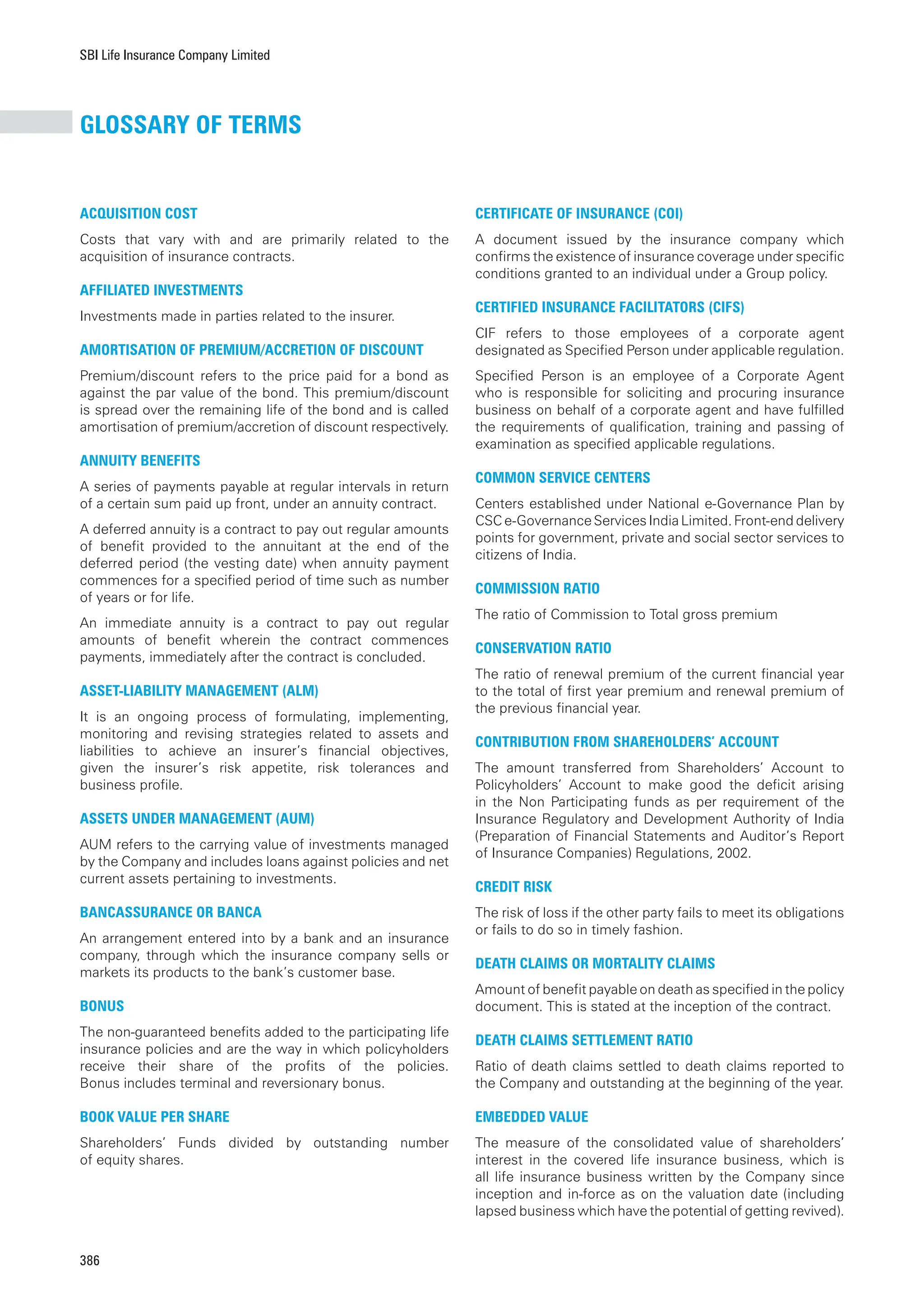 glossaryofterms-SBI_lifeinsurance for SBI Life agents.pdf