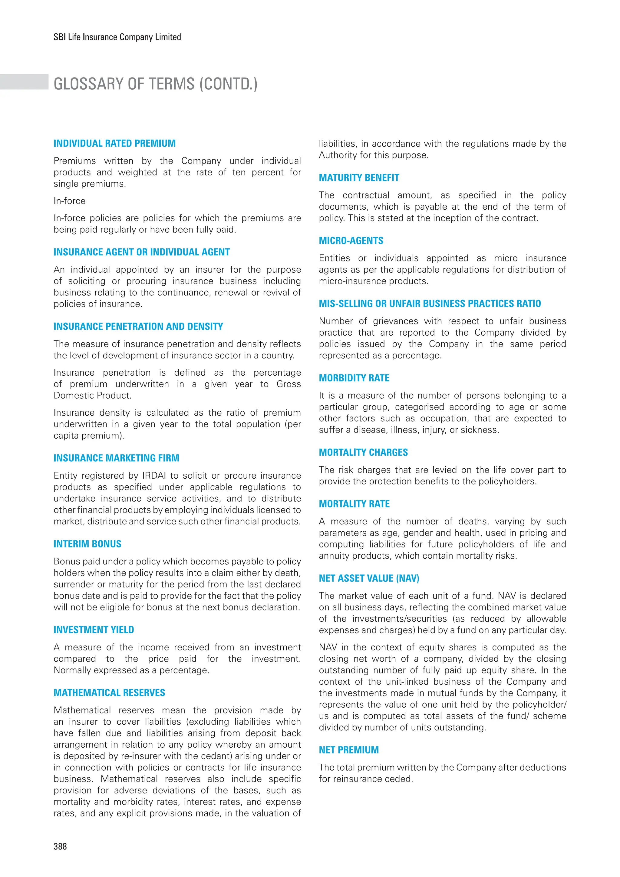 glossaryofterms-SBI_lifeinsurance for SBI Life agents.pdf