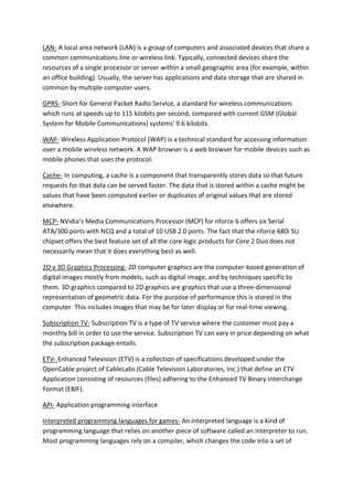 Glossary of terms (assignment...) | DOCX