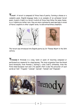 Glossary poetic terminology | PDF