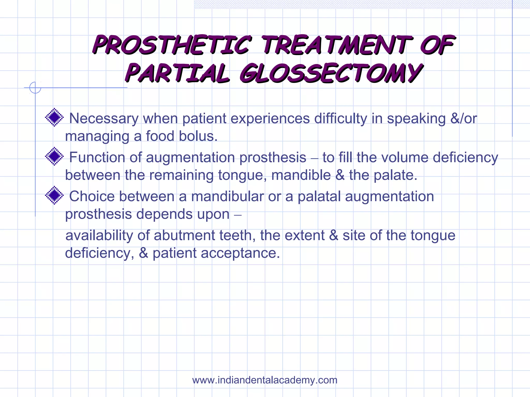 Glossectomy/ dental crown & bridge courses | PPT