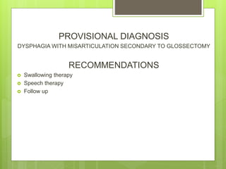 Glossectomy presentation | PPTX