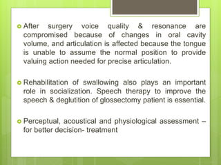 Glossectomy presentation | PPTX
