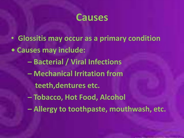 Glossitis | PPTX | Ear, Nose and Throat Conditions | Diseases and ...