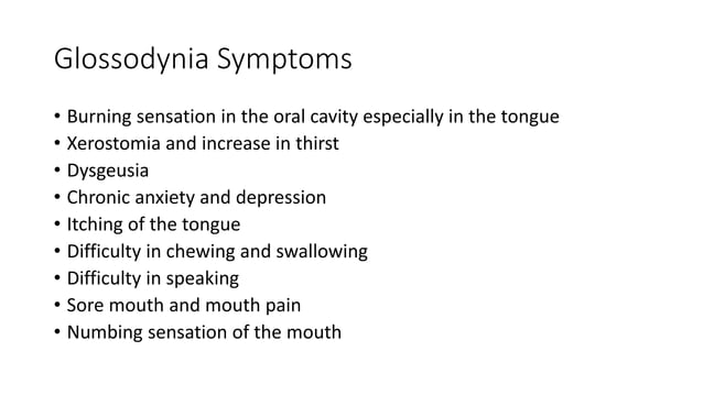 Glossodynia | PPTX | Dental Health | Diseases and Conditions