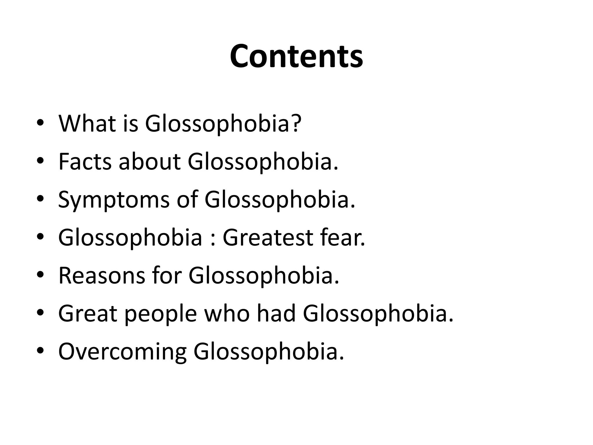 Glossophobia | PPTX