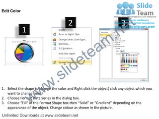 Glossy pie chart data driven ppt slides diagrams templates | PPT