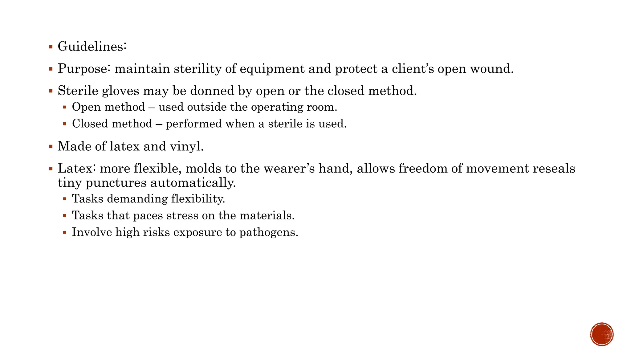 open gloving procedure for return demons | PPTX