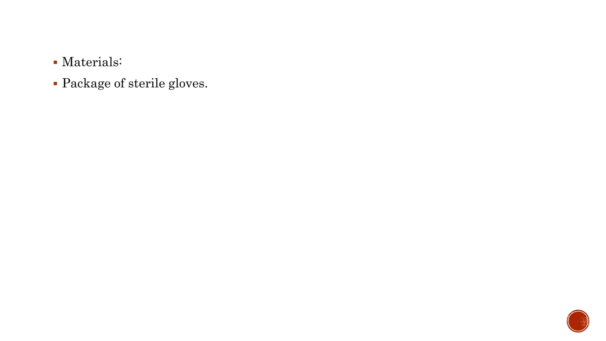 open gloving procedure for return demons | PPTX