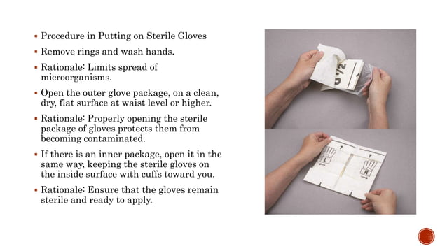 open gloving procedure for return demons | PPTX | First Aid | Injuries