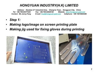 Gloves screen printing machine | PDF